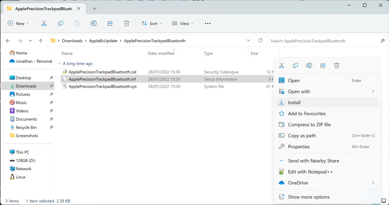 How to: Use the Apple Magic Trackpad 2 with official Apple Windows ...